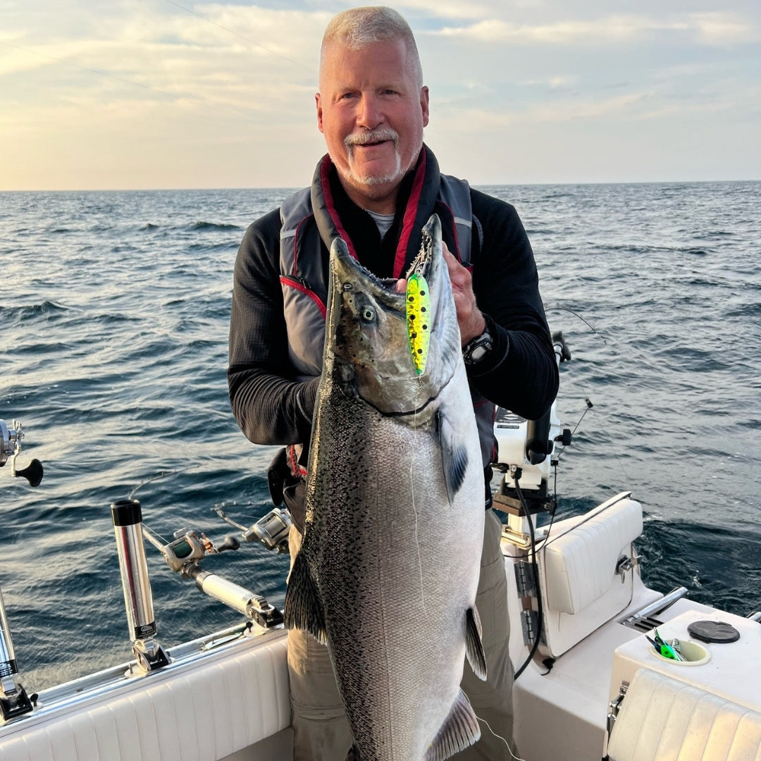 ACME Tackle Glows Up! Moonshine Spoons Light Up Lake Michigan Salmon ...