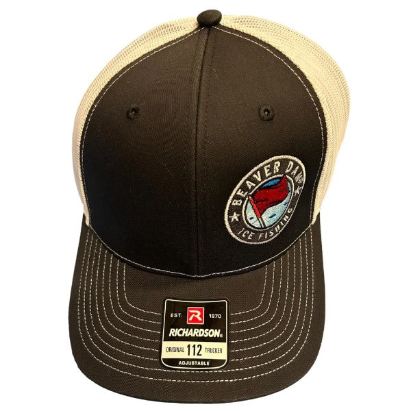 Beaver Dam Richardson Snapback Hat With Embroidered Logo Black/White ...