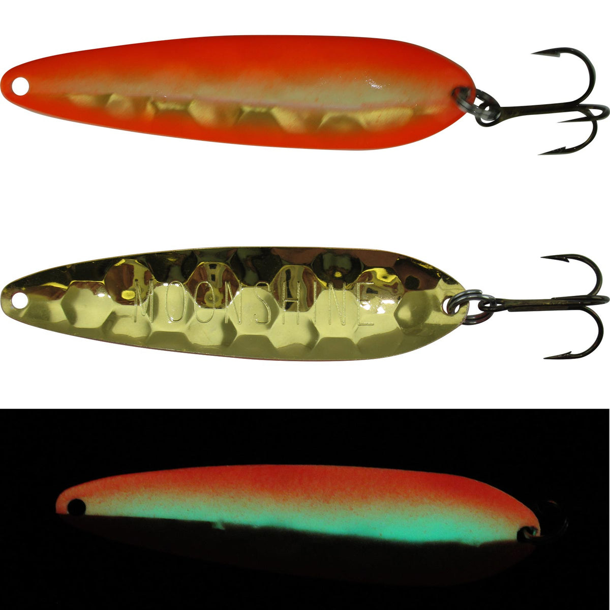 Moonshine Walleye Half Moon Gold Spoon – Acme Tackle Company