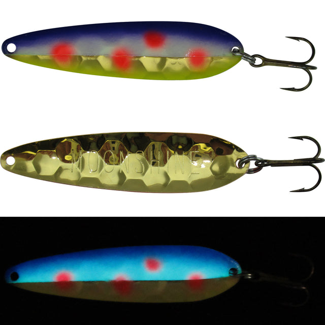 Moonshine Walleye Half Moon Gold Spoon – Acme Tackle Company